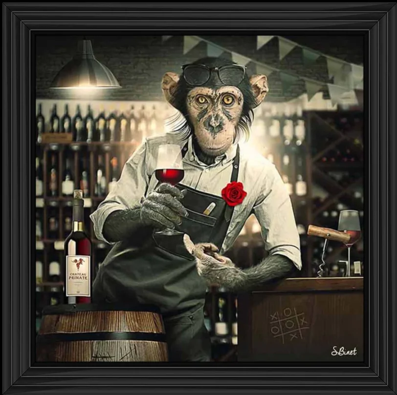 Bartender Monkey Picture - Norwich Art
