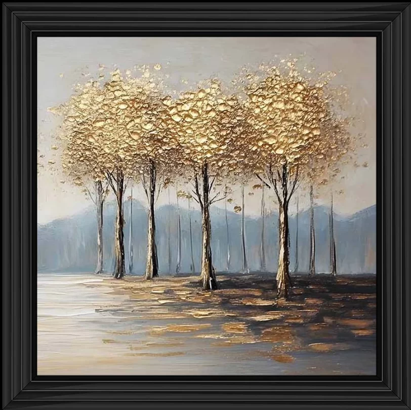 Trees in Gold 1 Picture - Norwich Art